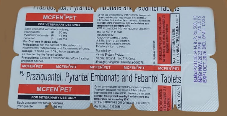 MCFEN Pet Tablet - Say Yes to Pet Vitality, Your Pet's Health.Kleines ...